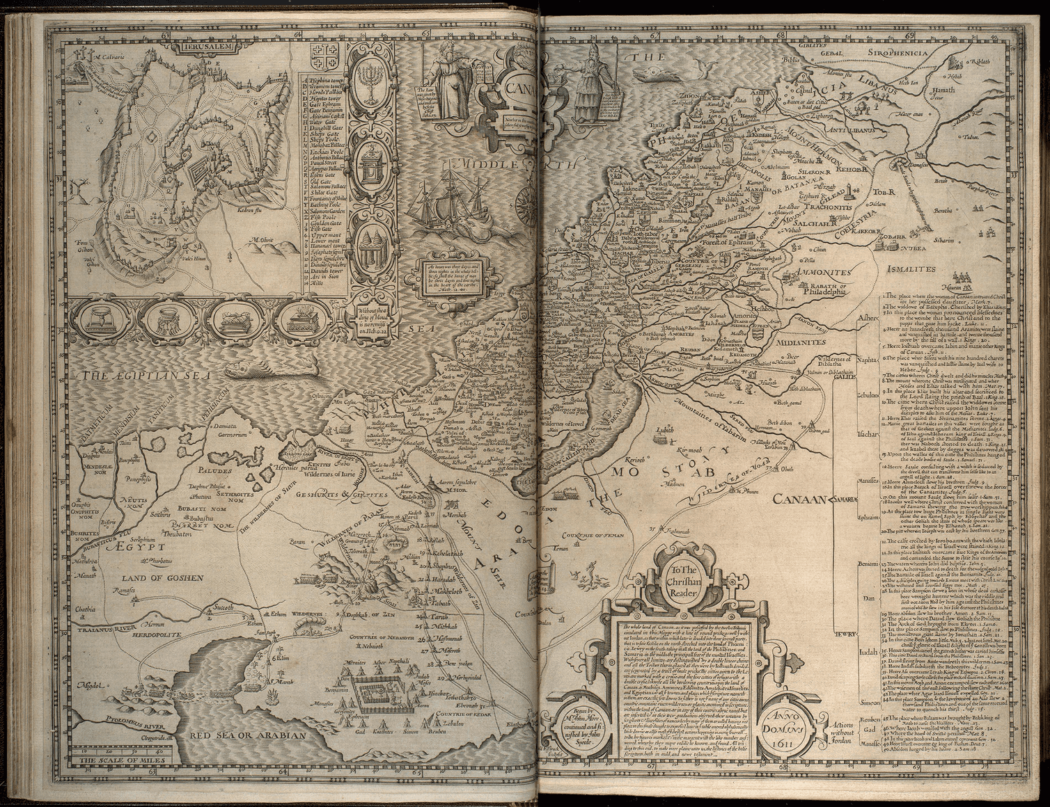 Map of Canaan from the 1611 King James Bible | Viz.Bible